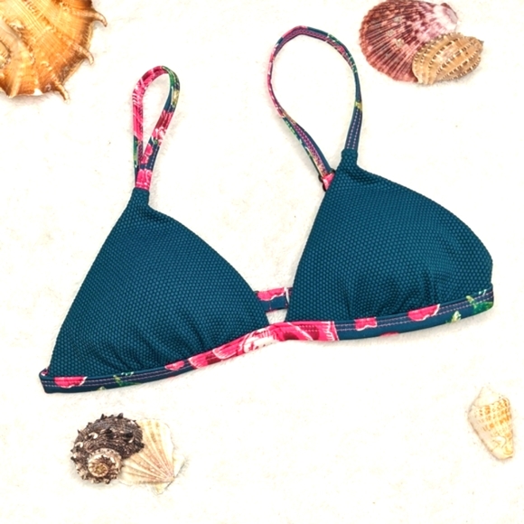 Leith | Swim | Leith Teal Floral Triangle Swimwear Bottom M | Poshmark